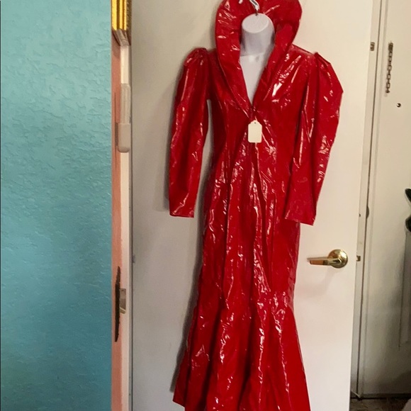 Dresses | Womens Red Long Vinyl Dress | Poshmark